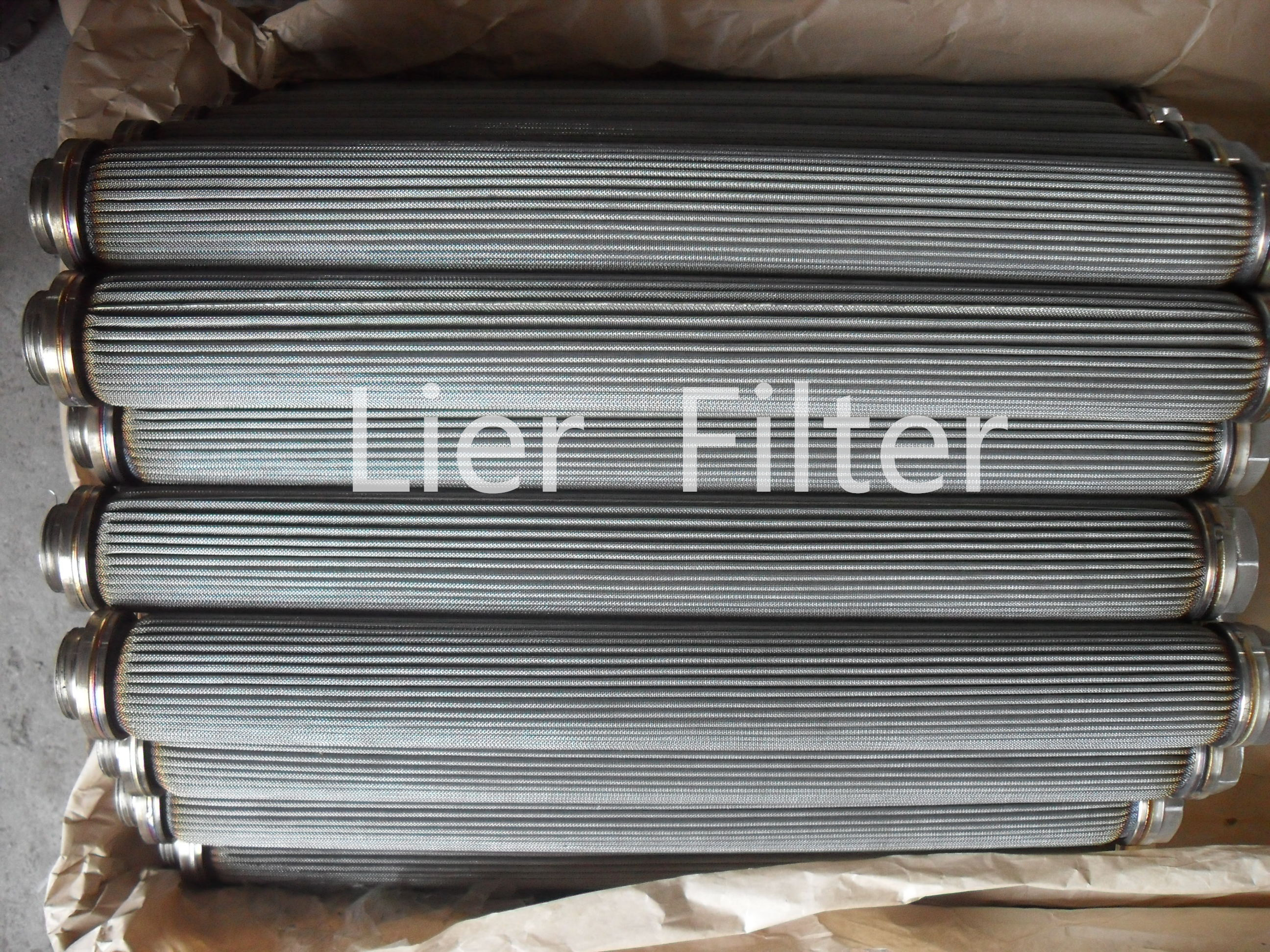 Stainless Steel Folding Filter Element Withstand 30MPa To 90MPa Pressure