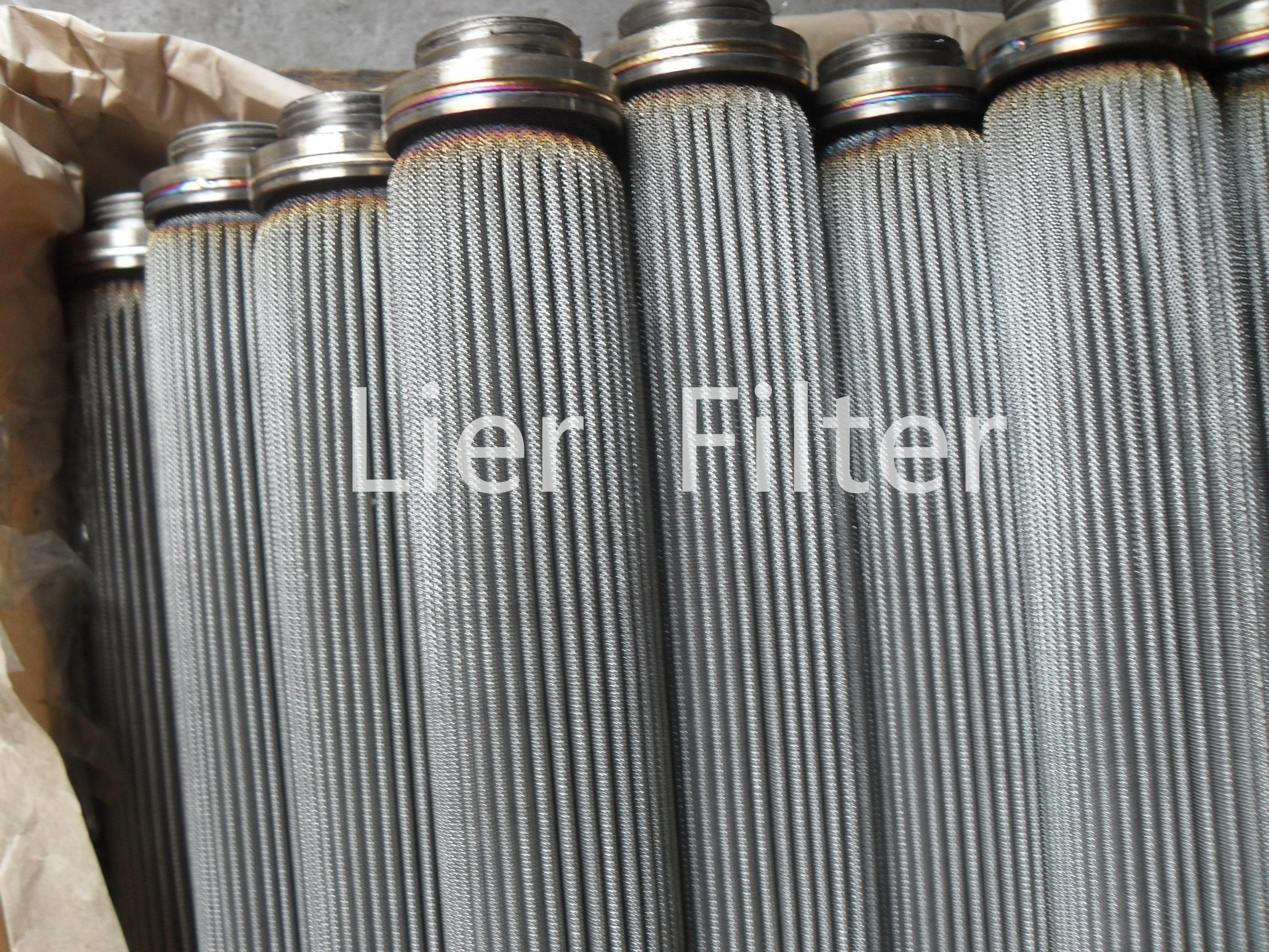Stainless Steel Folding Filter Element Withstand 30MPa To 90MPa Pressure