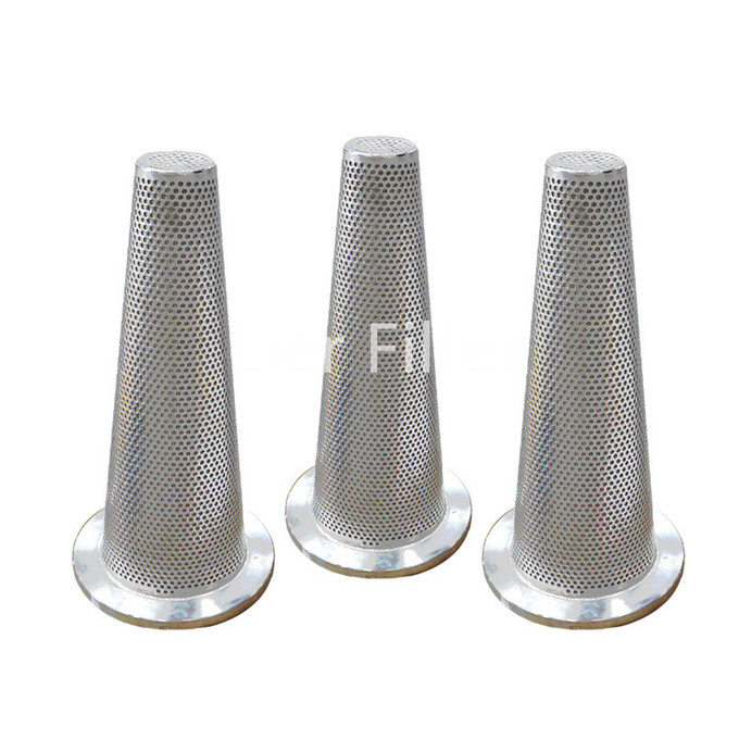 1-500 Micron Large Flow Cone Shaped Filter Oilfield Pipeline Filter