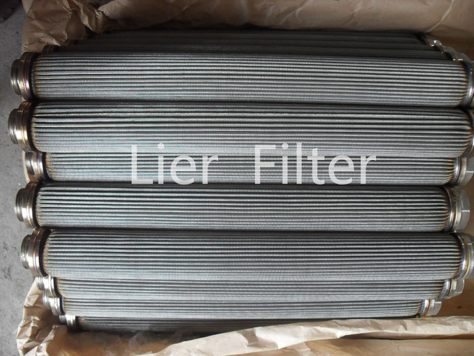 Stainless Steel Folded Filter Element High Porosity High Dirt Holding ...